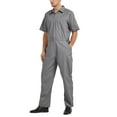 Toptie Men's Lightweight Short-Sleeve Work Coverall, Elastic Waist ...