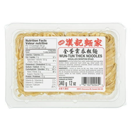 Hons Frozen Won Ton Thick Noodle 340g, 340g - Walmart.ca