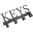 Mainstays Key Rack, 4 Hooks, Black Finish, Mounting Hardware Included ...
