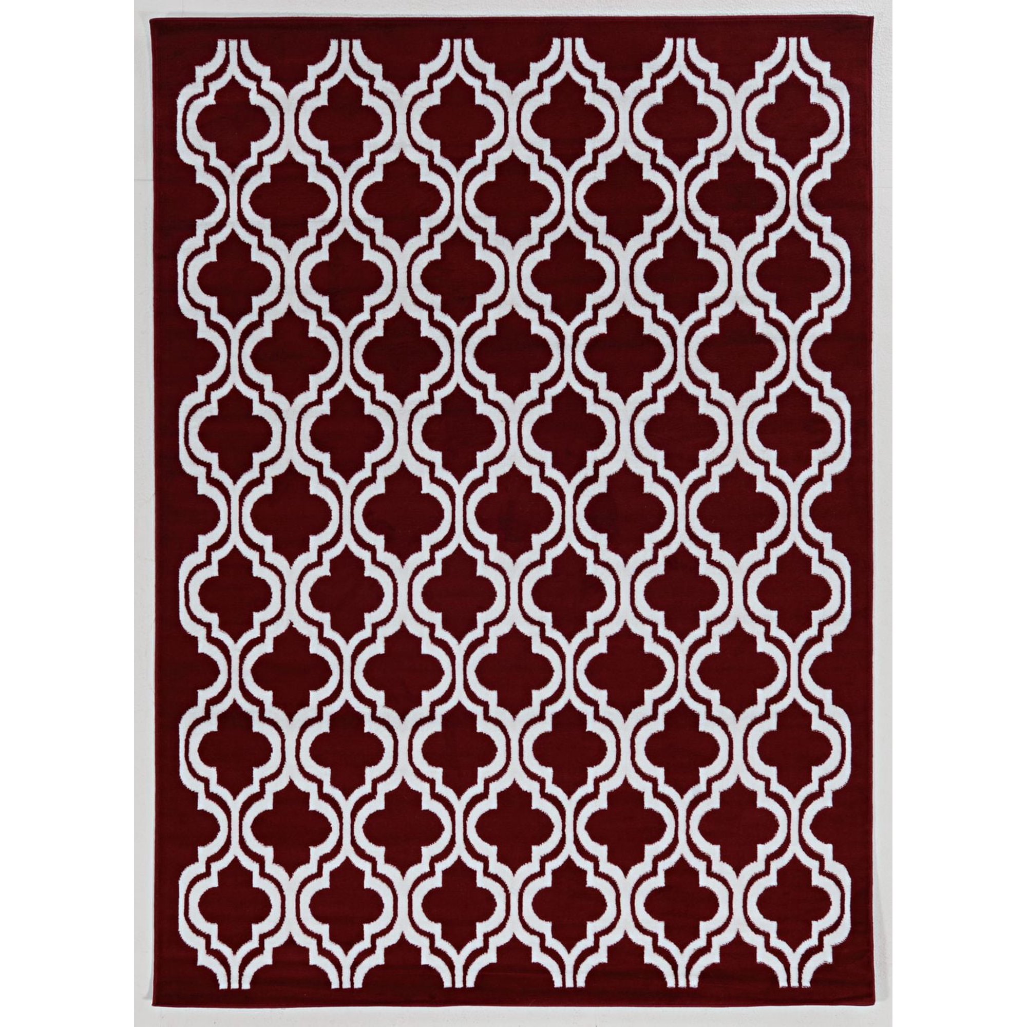 Click here for Linon Capri Quatrefoil Red & Cream 6 5 X 9 3 Area... prices