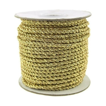 36 Total Yards 5mm Twisted Gold Cord for Crafts, Gold Rope Ribbon for ...