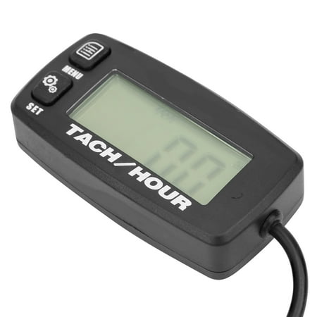 Hour Meter Engine Rpm Display LCD Backlit Gauge Resettable Inductive ...