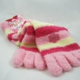 3 Pairs Lot Fuzzy Toe Socks Soft Striped Womens Thong Flip Flop ...