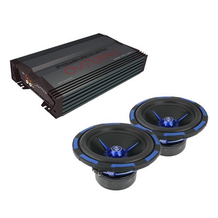 Power Acoustik Monoblock Amplifier and 2500 Watt Subwoofer (2 Pack ...