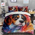 3 Pieces Duvet Cover Set Beagle Dog 3D Print Bedding 1 Duvet Cover 2 ...