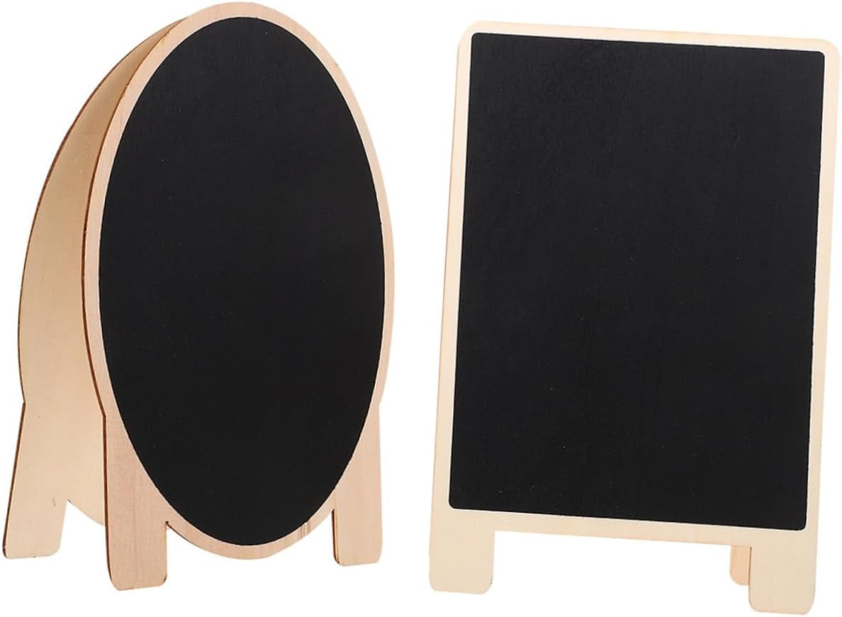 2 Pcs Small Blackboard Wood Mini Chalkboard Desk Topper Mini Wooden ...