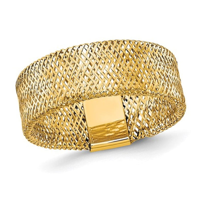 Click here for Gem And Harmony 14k Yellow Gold Stretch Ring (Size... prices