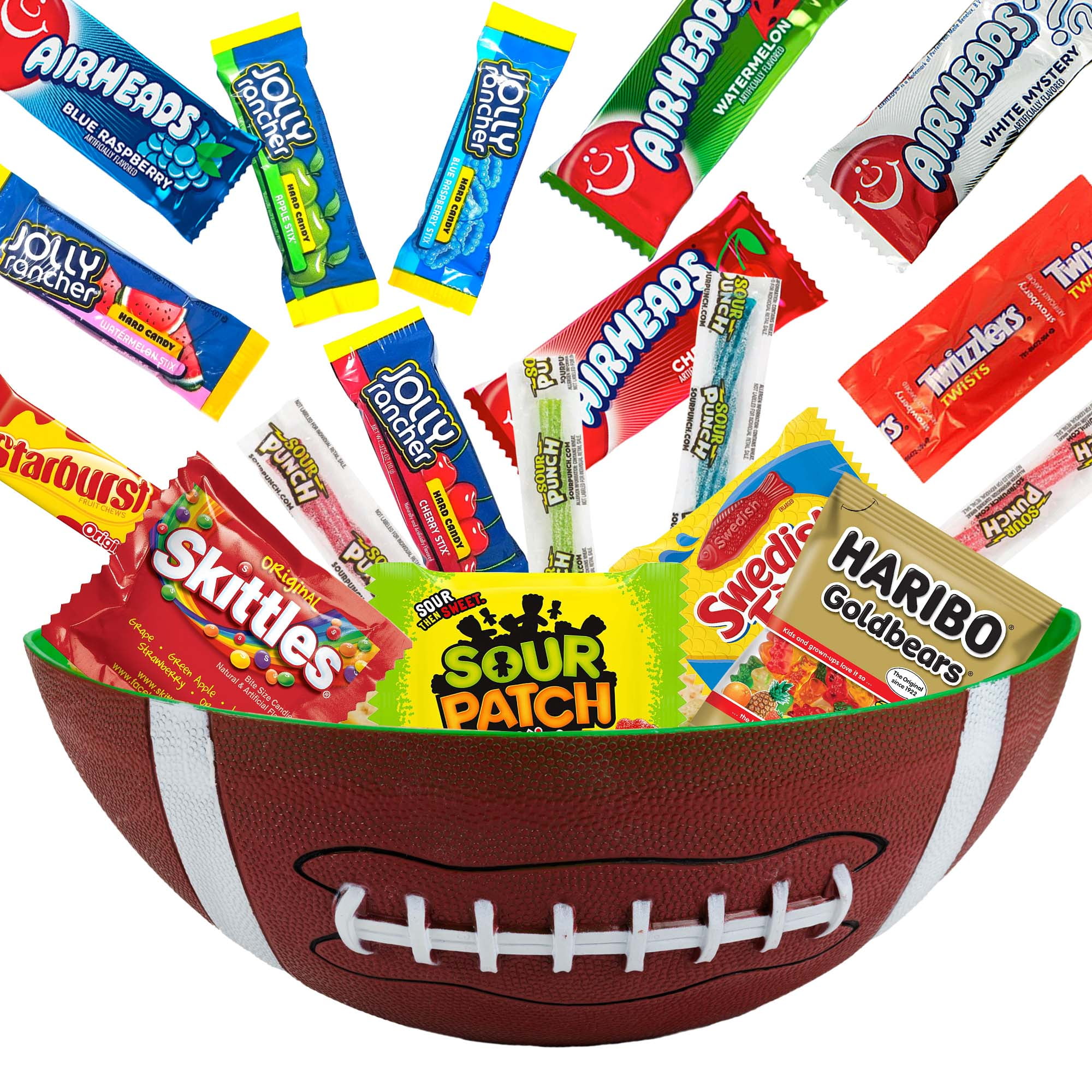 Buy Football Shaped Serving Platter with 5 Pounds of Bulk Hard, Sour ...