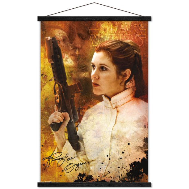 Star Wars: Saga - Princess Leia - Signature Wall Poster with Wooden ...