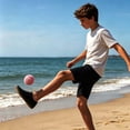 6 Pack Pellet Filled Footbag Ball Soft Durables Soccer Style Kick Bag ...