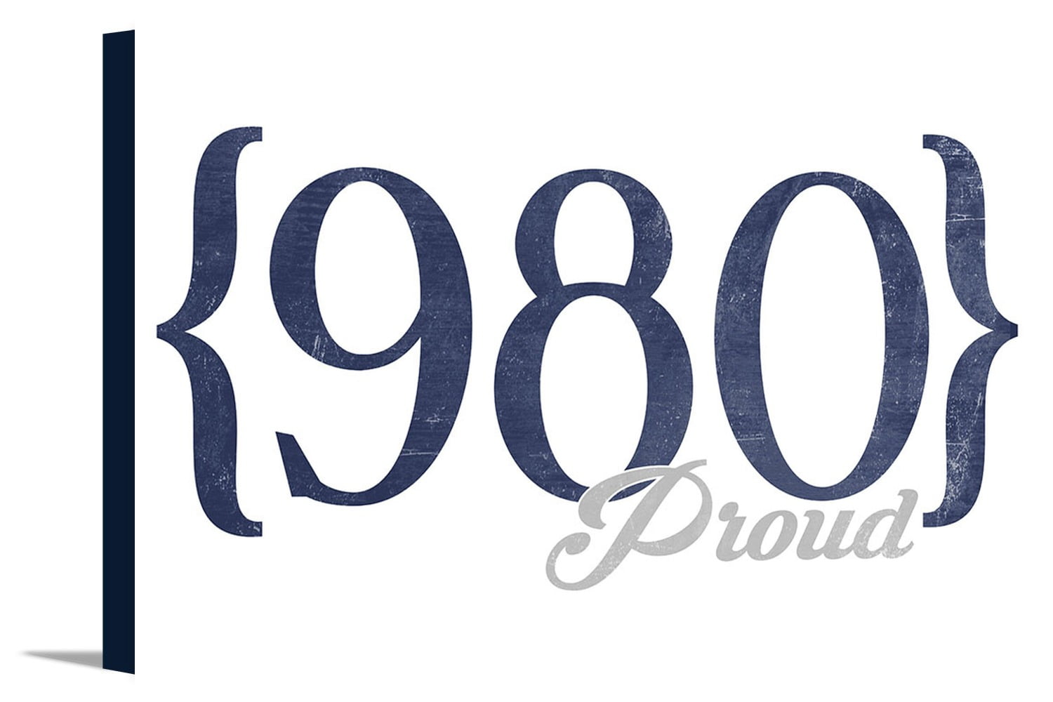 Charlotte, North Carolina - 980 Area Code (Blue) - Lantern Press ...