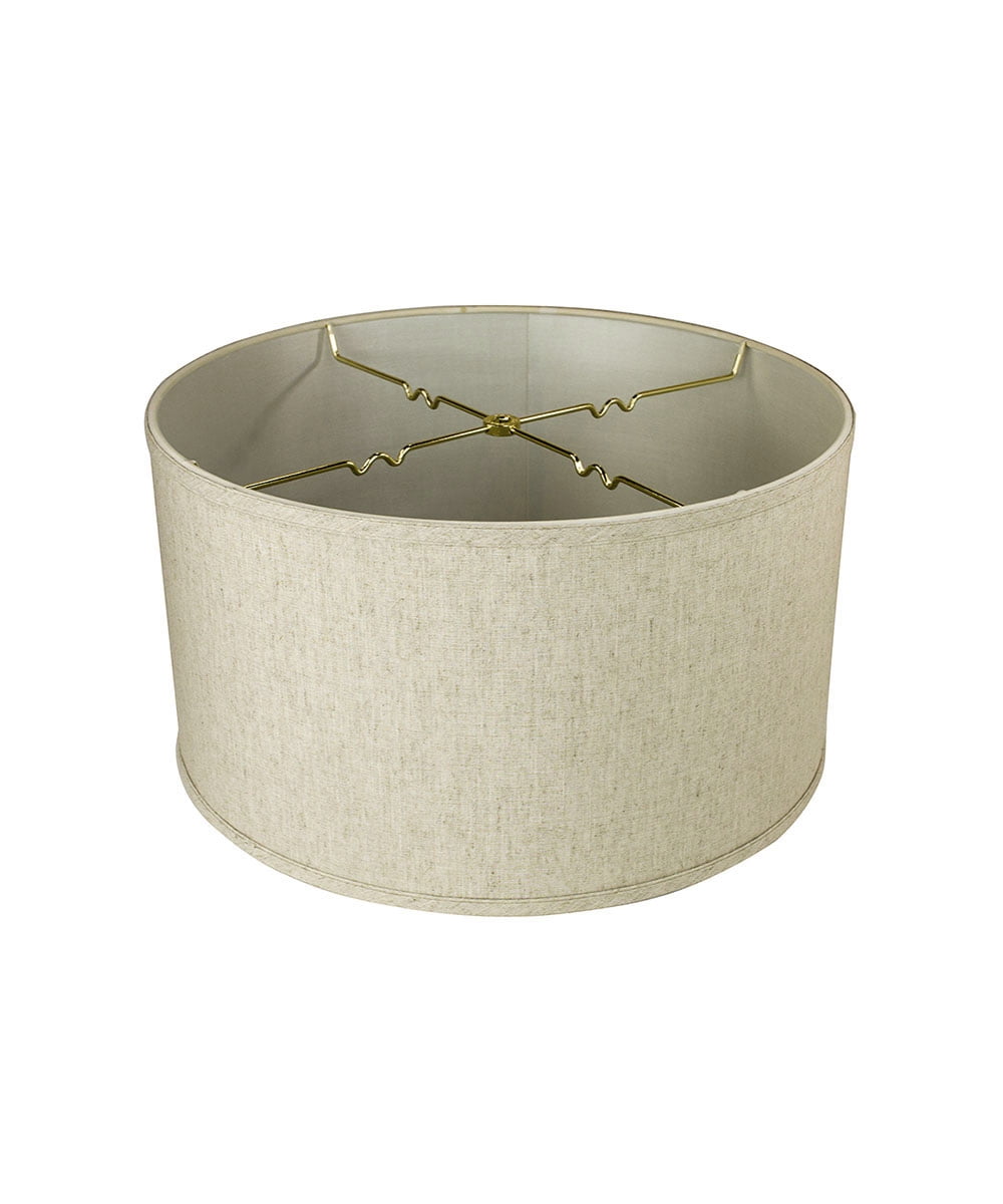 Home Concept Textured Oatmeal Shallow Drum Lampshade 18x18x10 - Walmart.com
