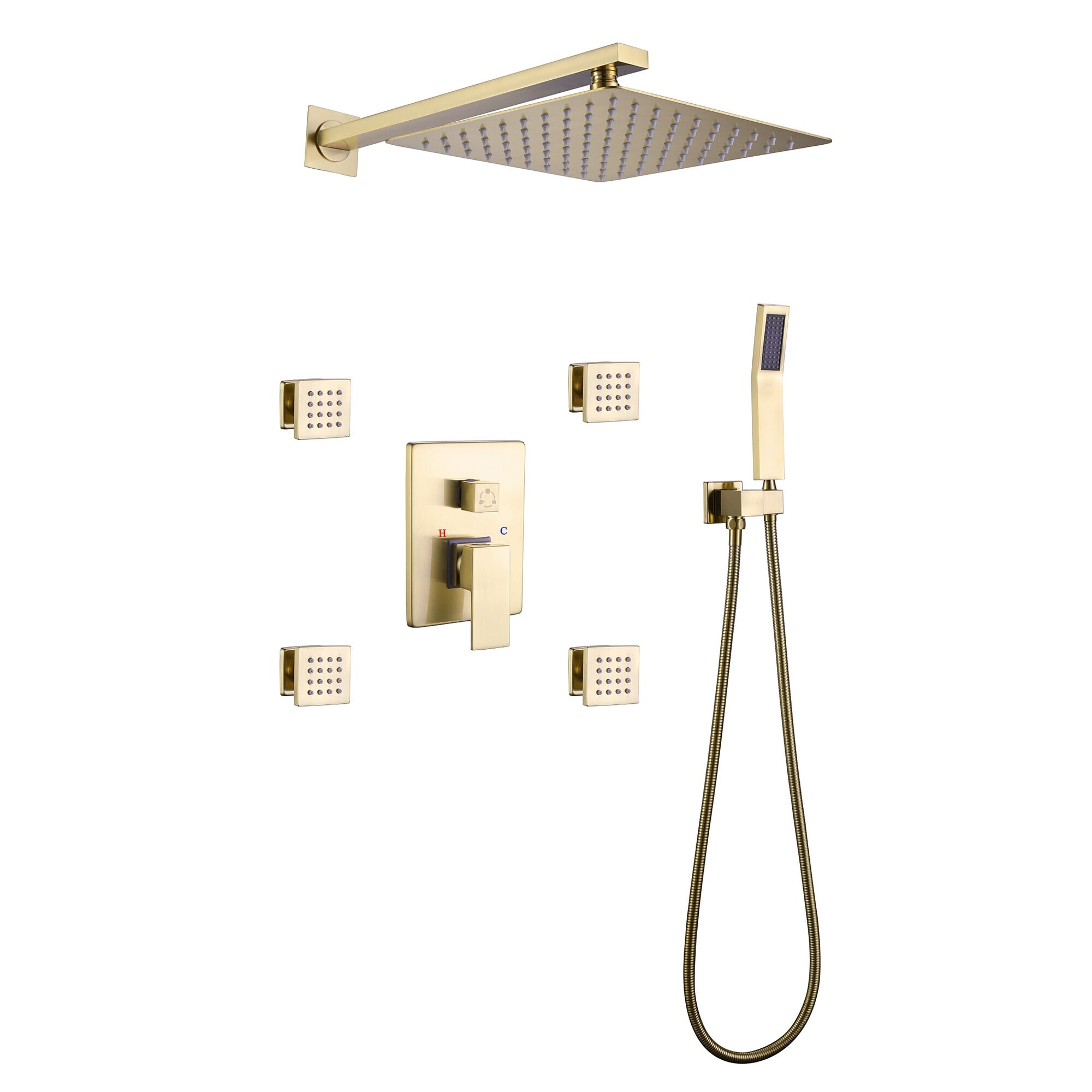 11.35 Pressure Balanced Rain Shower System Wall Mount Rain Shower Head ...