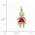 Finest Gold 10K Yellow Gold Jewelry, July Girl Birthstone Charm ...