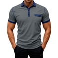 HAJWOH Mens Polo Shirts Short Sleeve Tennis T-Shirts Casual Button Tops ...