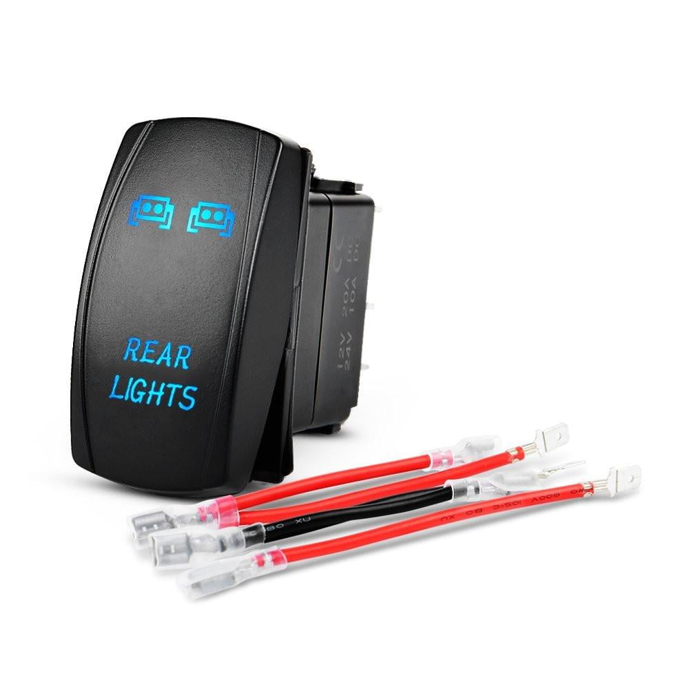 Nilight LED Light Bar Rocker Switch 5Pin Laser On/Off Rear Lights ...