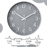 Wall Clocks Battery Operated for Living Room Kitchen 12" Silent Non ...