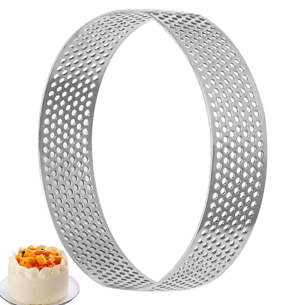 Tohuu Round Cookie Cutter Set Ventilate Pastry Rings with Holes Donut ...