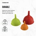 Farberware Silicone Funnels Set of 3 in Assorted Colors, Dishwasher ...