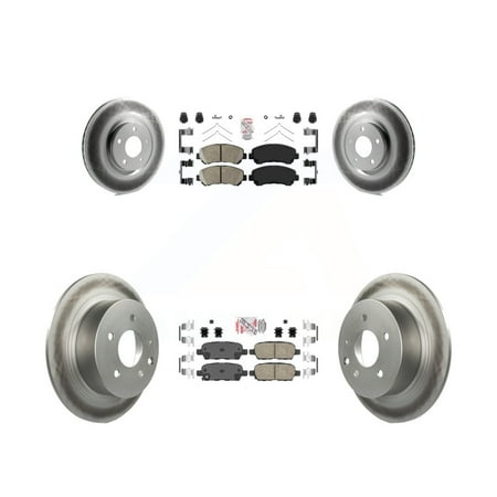 Transit Auto - Front Rear Ceramic Pads And Coated Disc Brake Rotors Kit ...