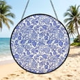 Chilfamy Round Stained Glass Window Suncatcher, Romantic Flowers with ...