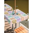 Cartoon Animals Square Outdoor Tablecloth with Umbrella Hole Tiger ...