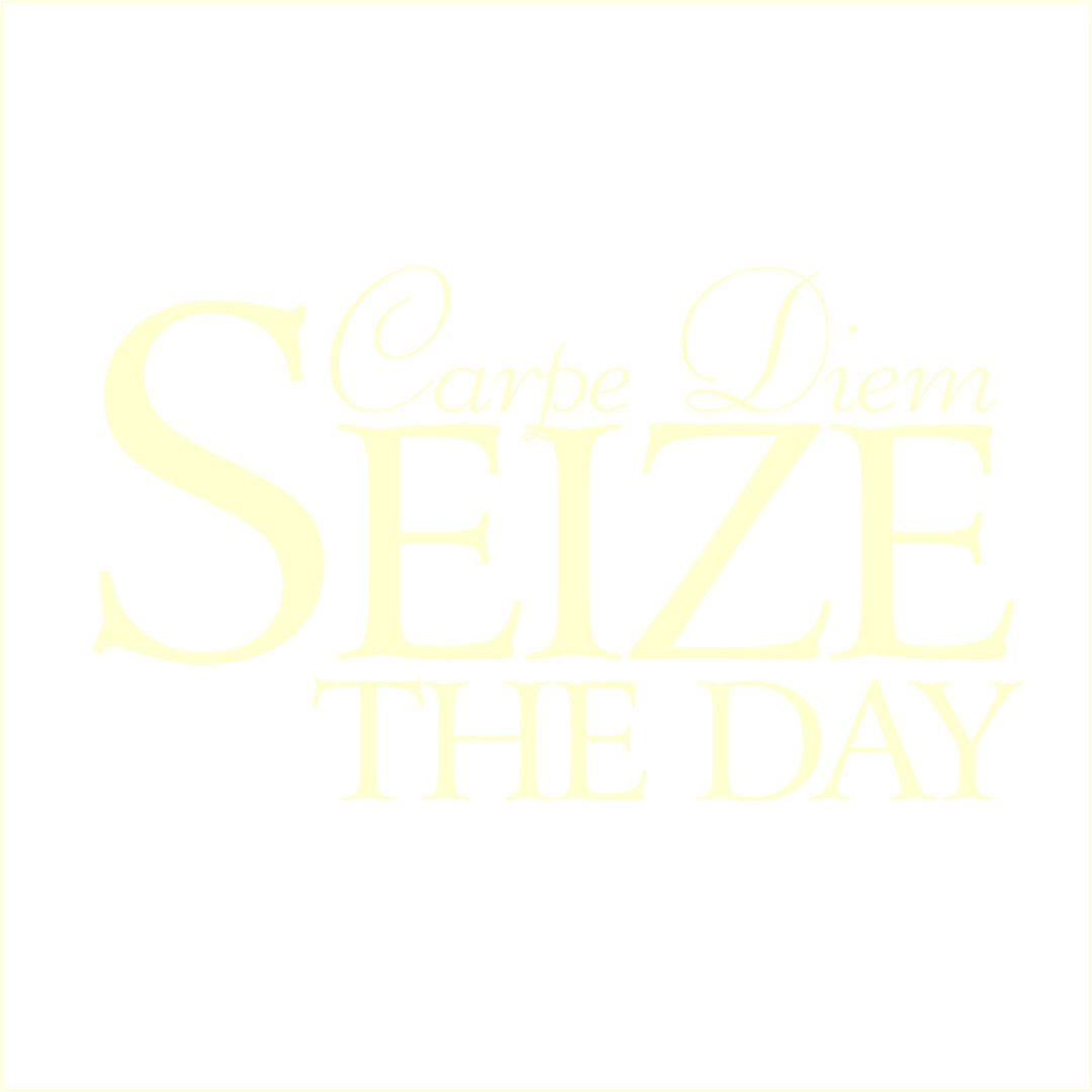 Carpe Diem Seize the Day Vinyl Decal - Medium - Ivory - Walmart.com