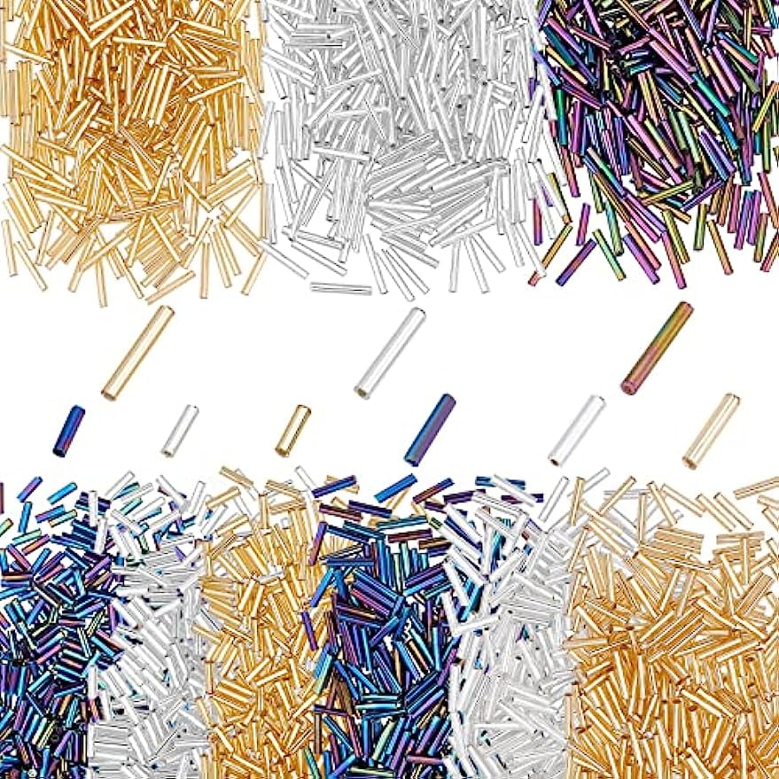 Click here for Nobrand 2160pcs Glass Bugle Beads 3 Size 3 Colors... prices