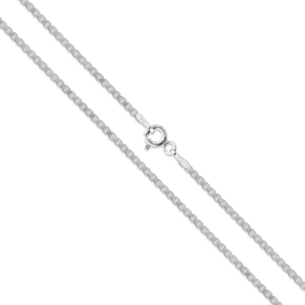 Sterling Silver Box Chain 1.7mm Genuine Solid 925 Italy Necklace 18 ...