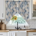 Blue Moroccan Shield Swag Curtain Valance for Window 2 Panels Modern ...