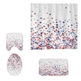4-Piece Set Independence Day Themed Bathroom Decor with Shower Curtain ...