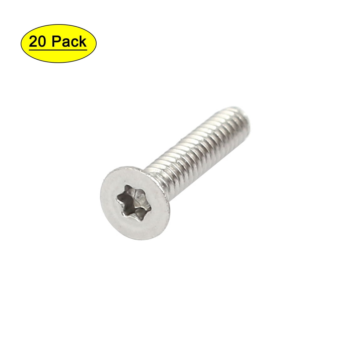 Uxcell M1.6x8mm 304 Stainless Steel Flat Head T4 Drive Torx Screws Fasteners (20-pack) - Walmart.com