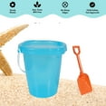 Glittery Plastic Beach Pails with Shovels 7 inches for Kids Sand Castle ...