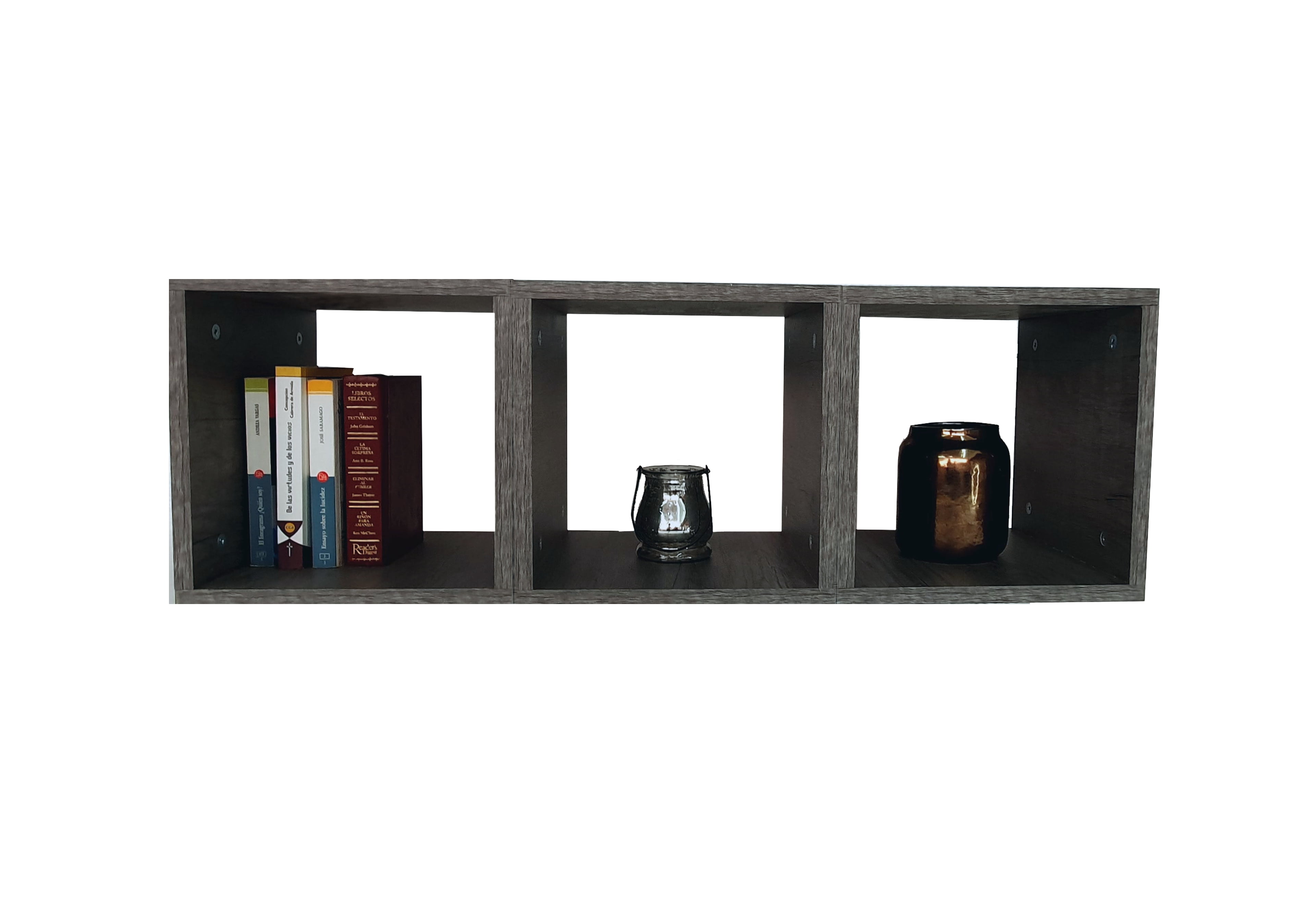 Librero Modular con Cubos, Estante De Cubos 3 DECOMOBIL 3CUBOS/G ...