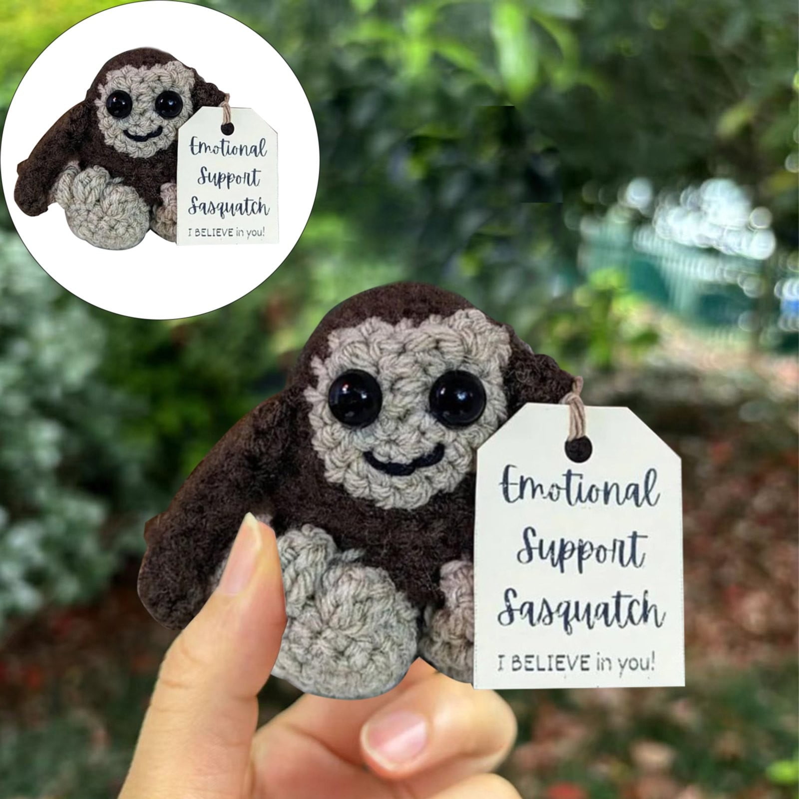 Desktop Ornament Emotional Support Crochet Chicken Handmade Crocheted ...