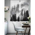 Black Forest Sheer Curtains for Living Room Bedroom Mountain Modern Art ...