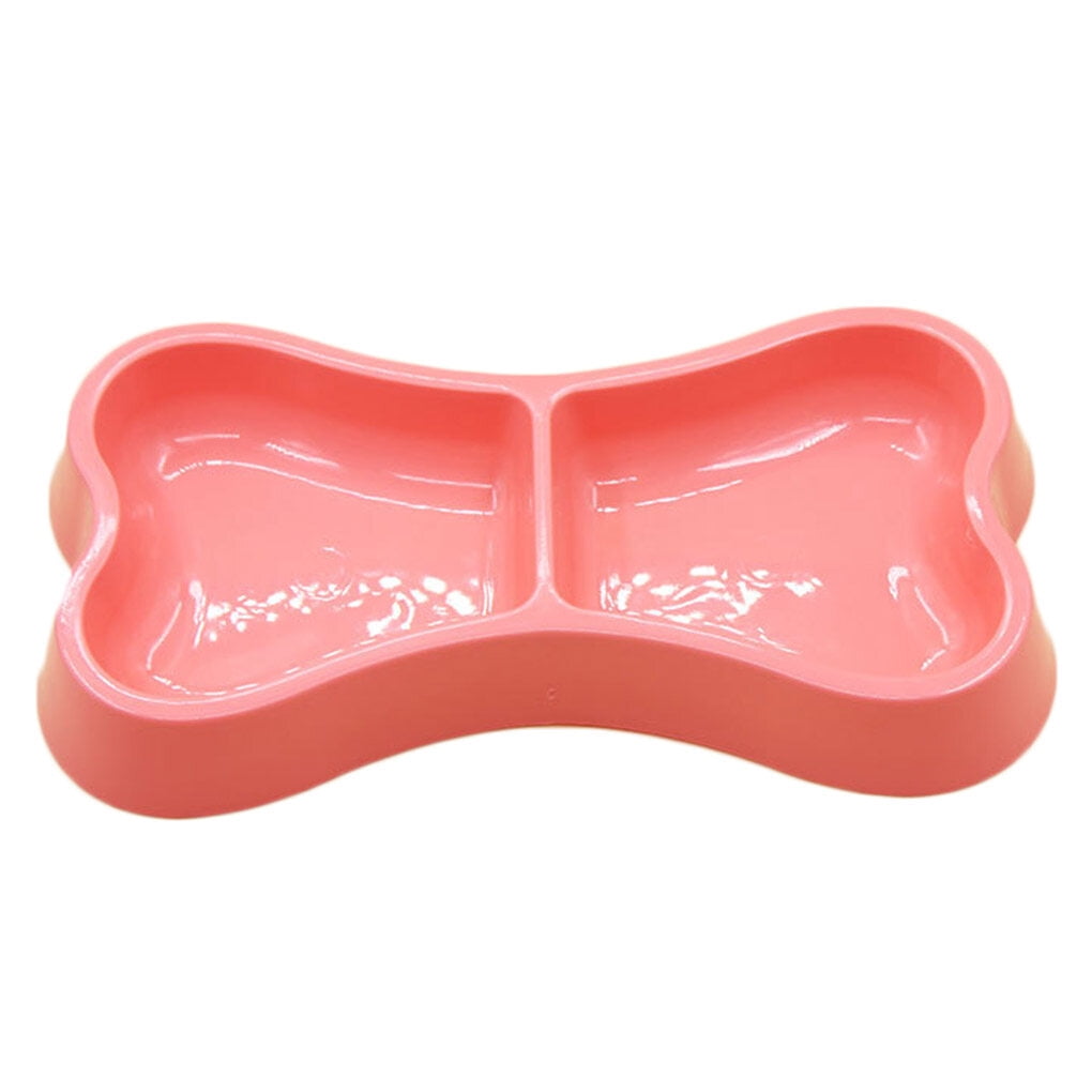 Bone Shape Pet Bowl Pet Food Water Feeder Bowl Pet Dish Pet No Spill ...