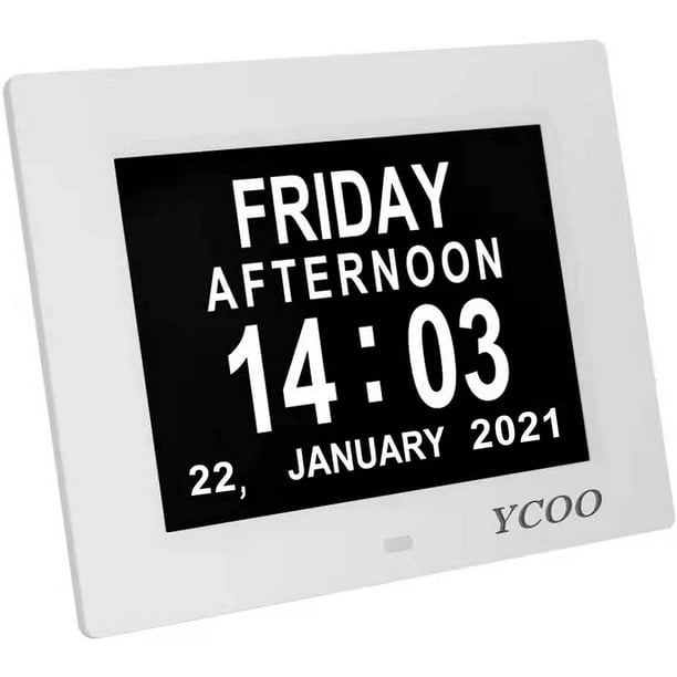 Dementia Clocks 8 Inches Calendar Clocks Day Date Clock Digital Clock ...