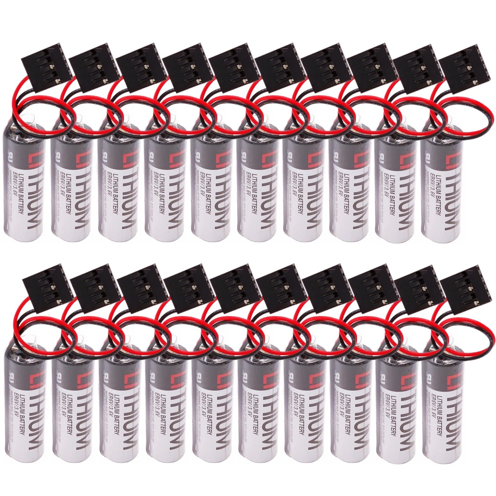 20 Pcs ER6V 3.6V ER6VC3N Replacement Battery with JAE 5Pin Connector ...