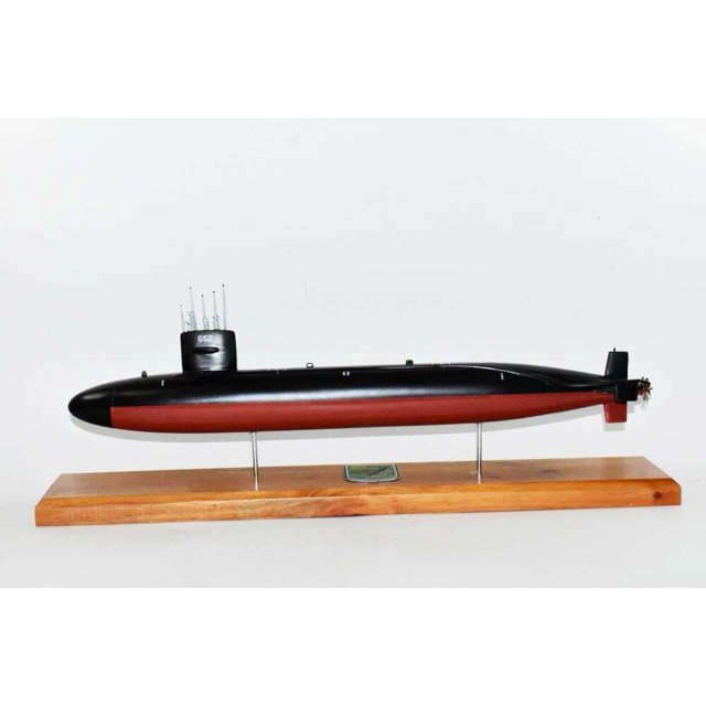 USS Puffer SSN-652 Submarine Model, US Navy, Scale Model, Mahogany ...