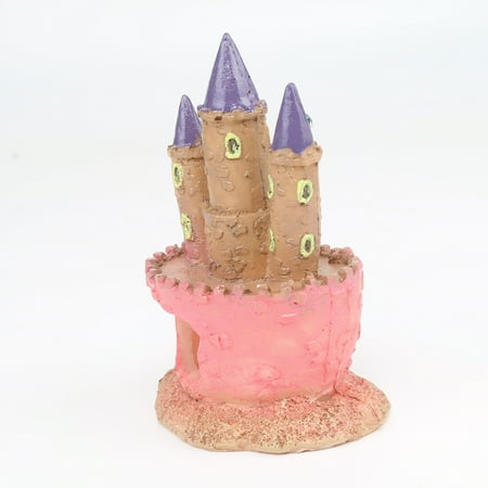 Pink Princess Castle Fish Cave Aquarium Ornament Fish Tank Decoration ...