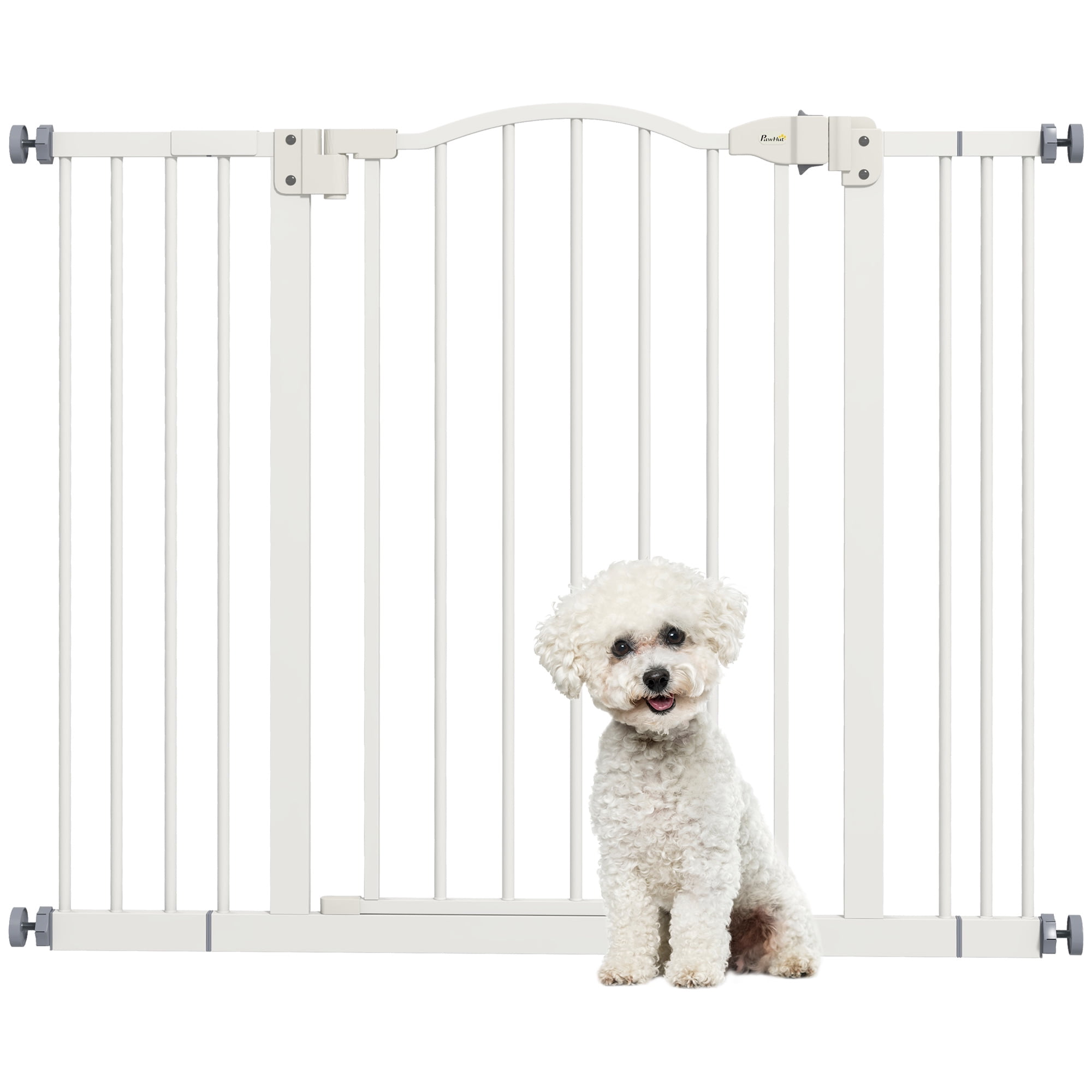 Click here for Pawhut 29-39 Pet Gate With Door Pressure Fit Dog G... prices
