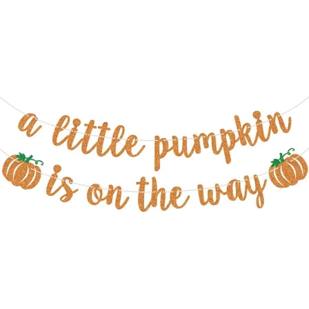 Autumn Boho Pumpkin Baby Shower Banner A Little Pumpkin is On The Way ...