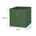 Mainstays Collapsible Fabric Cube Storage Bins (10.5" x 10.5"), Green ...