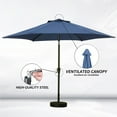 Autlaycil 9ft Outdoor Patio Umbrella 6 Ribs W/ Tilt & Crank Patio Table ...