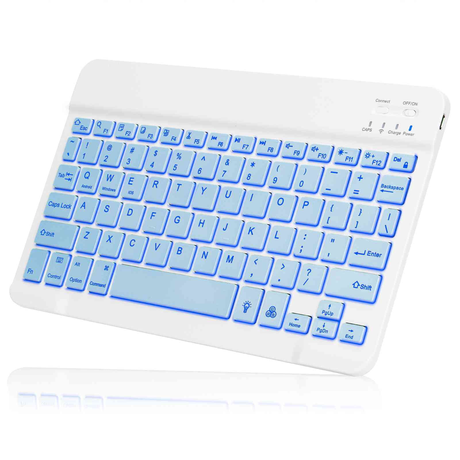 UX030 Lightweight Ergonomic Keyboard with Background RGB Light, Multi ...