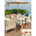 60x120 Inch Outdoor Tablecloth with Umbrella Hole Zipper Rectangle Red ...