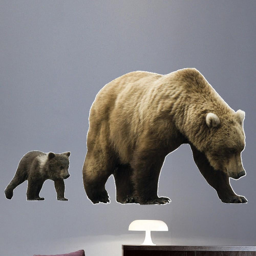 Wallhogs Mama and Baby Cub Cutout Wall Decal - Walmart.com