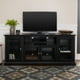 Walker Edison Contemporary Tall TV Stand for TVs up to 78", Black ...