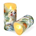 2PCS Medium Flameless Candles Lamp Flameless Candles Slanted Candle ...
